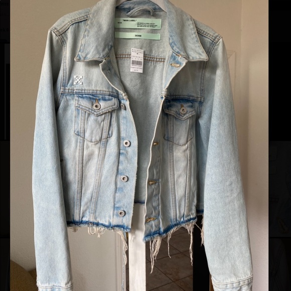 Off-White | Jackets & Coats | Authentic Offwhite Frayed Denim ...